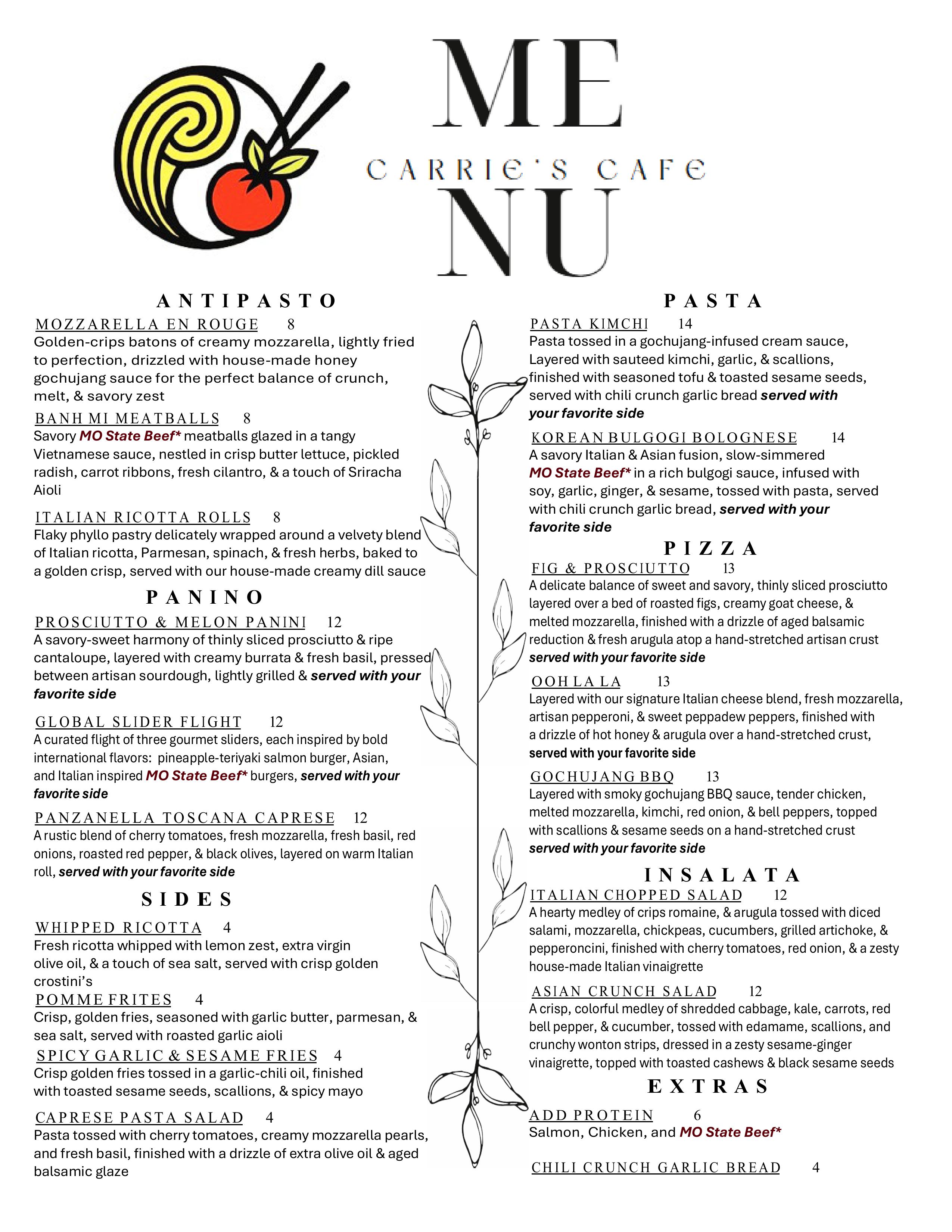 Carrie's Cafe - Hospitality Leadership Programs - Missouri State